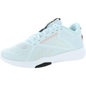 reebok women's flexagon force 2.0 cross trainer, glass blue/vivid orange/white, 9.5 us