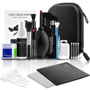 parapace professional camera cleaning kit (with waterproof case),including cleaning solution/5 aps-c cleaning swabs/lens pen/air blower/cleaning cloth for dslr cameras(canon,nikon,sony)