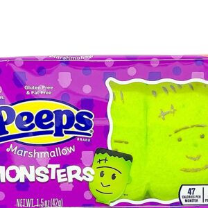 Halloween Peeps Candy Bundle - 4 Pack of Marshmallow Peep's - Perfect Halloween Candy, Fall Candy, Trick Or Treat Candy - Pumpkins, Monsters, Skulls, Ghosts - 7.5 Ounces