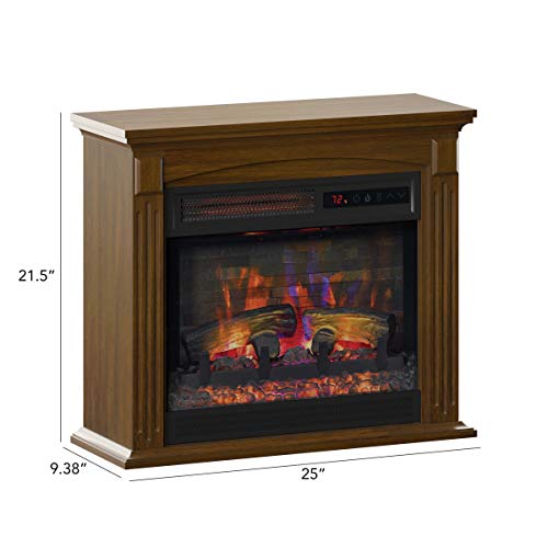 duraflame® Wall Mantel with Infrared Quartz Electric Fireplace and Crackling Sound