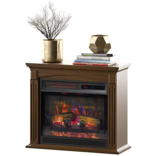 duraflame® Wall Mantel with Infrared Quartz Electric Fireplace and Crackling Sound