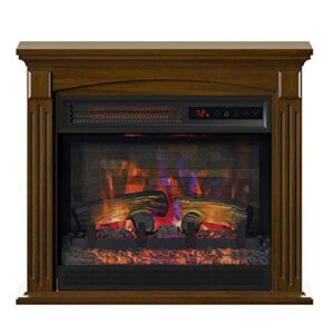 duraflame® Wall Mantel with Infrared Quartz Electric Fireplace and Crackling Sound