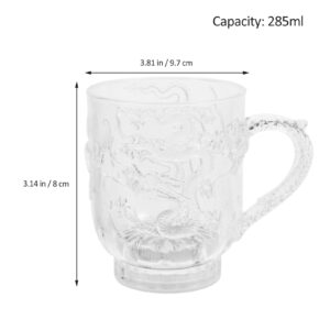 IMIKEYA 3D Dragon Embossed Cup, LED Flash Mug Coffee Beer Whisky Cup for Bar Club Home Dragon Collectible Gift