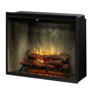 dimplex revillusion® 36" portrait built-in firebox (model: rbf36pwc), 4400/6745/8794 btu, 120/208/240 volt, 1300/1975/2575 watt, weathered concrete