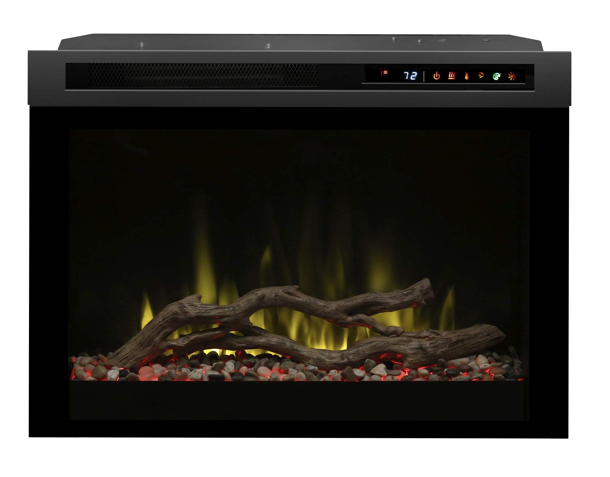 Dimplex 26 inch Multi-Fire XHD Pro Built-in Electric Fireplace with Acrylic Ice & Driftwood - Black, DF26DWC-PRO