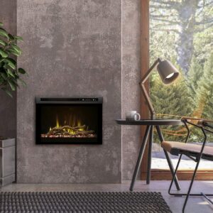 Dimplex 26 inch Multi-Fire XHD Pro Built-in Electric Fireplace with Acrylic Ice & Driftwood - Black, DF26DWC-PRO