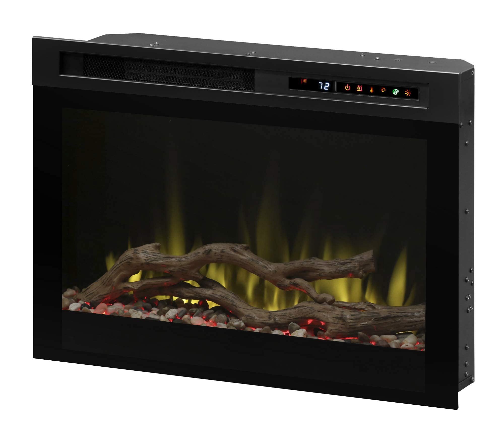 Dimplex 26 inch Multi-Fire XHD Pro Built-in Electric Fireplace with Acrylic Ice & Driftwood - Black, DF26DWC-PRO