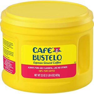 cafe bustelo 22oz plastic jug espresso ground coffee, dark roast