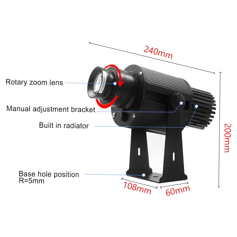 GOBO Light Logo Projector Light 30W LED GOBO Projector Advertising Logo Light for Outdoor Indoor Use