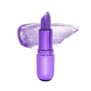 winky lux glitter confetti balm, ph color changing lipstick, vegan & cruelty free lip balm, hydrate & plump, sheer pink lipstick with lavender confetti