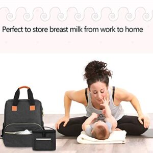 Teamoy Breastmilk Cooler Bag, Baby Bottles Bag for up to 4 Large 5 Ounce Bottles Without Nipple, Perfect for for Working Mom Mother, (Bag ONLY), Black