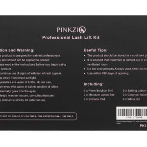 PINKZIO Lash Lift Kit, Professional Eyelash Perm Kit, Safe Perming Wave, Semi-Permanent Lash Curling for Salon