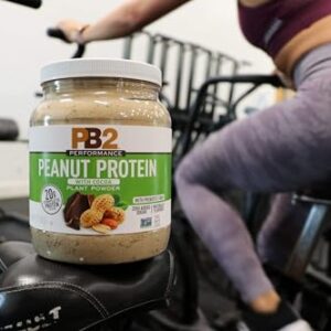 PB2 Performance Peanut Protein Powder with Dutch Cocoa – [2 lb/32 oz Jar] – 20g of Vegan Plant Based Protein Powder, Non GMO, Gluten Free, Non Dairy