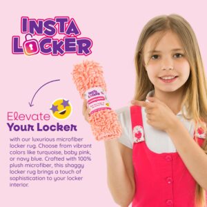 InstaLocker School Locker Decorations Carpet - Locker Rugs for Girls - 100% Microfiber, Shaggy Style Locker Rugs - 11.5" x 17.5" Rectangle Locker Rug with Non Skid Backing - Décor Accessories