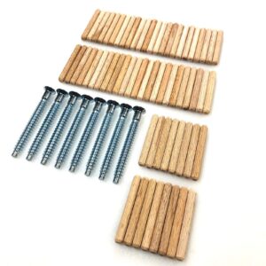 ReplacementScrews Hardware Kit Compatible with IKEA KALLAX 3 x 4 Shelf Unit 104.099.32 - All Screws (104321) and Dowels (101339)