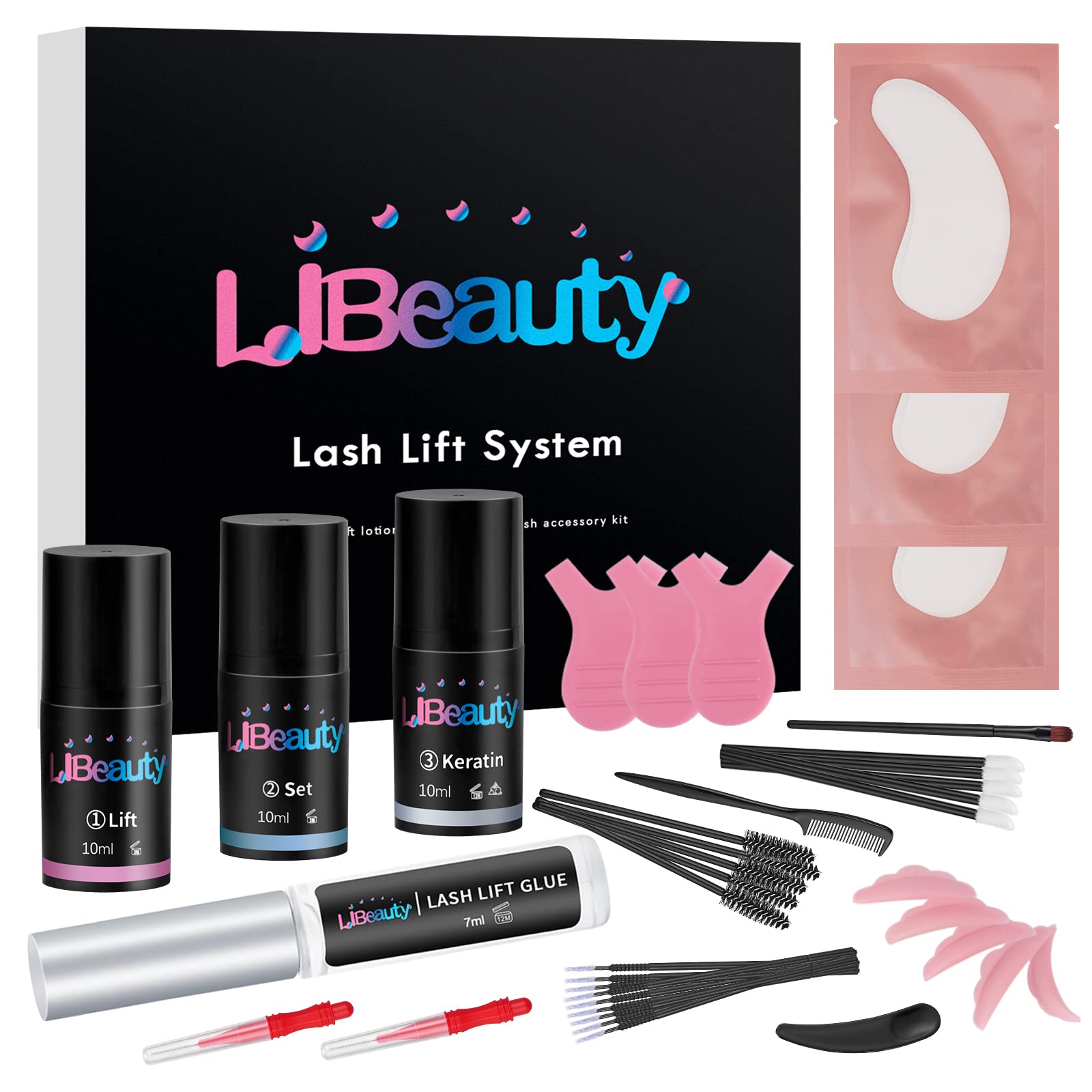 Libeauty Lash Lift Kit Eyelash Perm Kit Professional DIY Lifting Kit for Eyelashes Perming & Curling for Eyelashes at Home & Salon Use