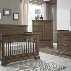 Westwood Design Olivia 4 in 1 Convertible Crib, Brushed Rosewood