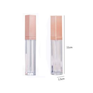 NATUWORLD 6PCS 5ml/0.17oz Empty Lip Gloss Tubes Containers with Brush Applicator and Rose Gold Lid Lip Balm Bottle Pipe Containers for DIY Lipstick Samples Lip Oil