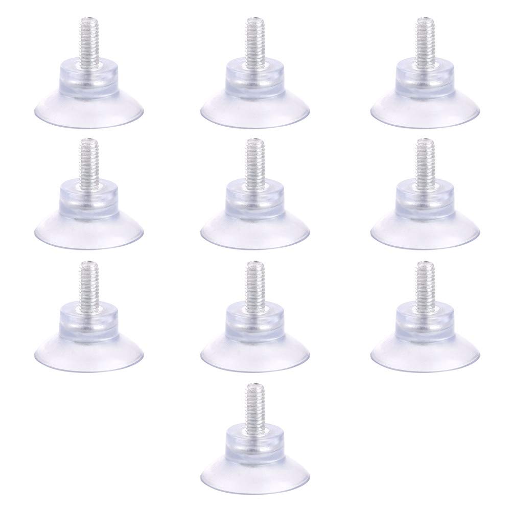 KINMAD 10 Pcs M8x13mm Rubber Strong Suction Cup Screw with Sucker Hanger Pads Diameter 35mm for Glass Table Tops