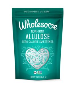 wholesome allulose sweetener, 12-ounce bag, zero calorie granulated sugar substitute, non gmo, non erythritol, gluten free & vegan keto sweetener