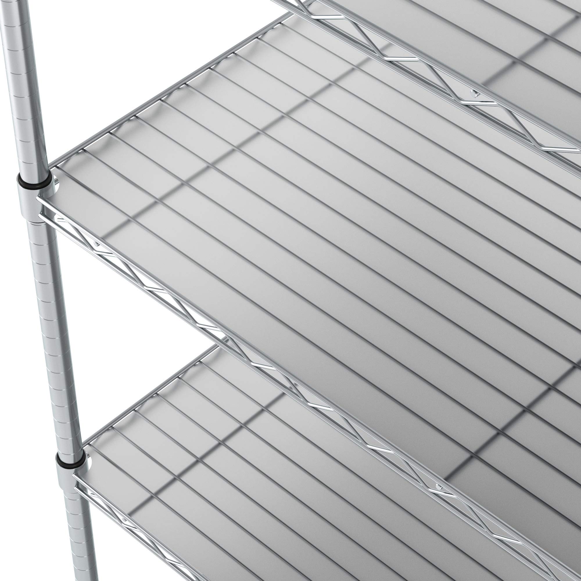 Thirteen Chefs Industrial Shelf Liners 60 x 24 Inch, 5 Pack Set for Wired Shelving Racks, Clear Polypropylene