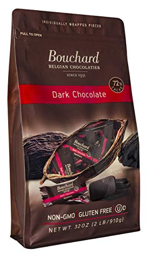 Bouchard Belgian Dark Chocolate Gluten-Free 72% Cacao (35.3 OZ / 2.2 LB)