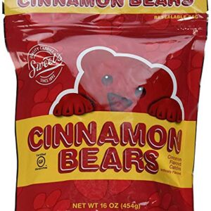 Sweets Cinnamon Bears Candy, 16oz Resealable Bags (Pack of 2)