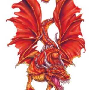 Fantasy Dragons Temporary Tattoos, Set of 10 Colorful Dragon Tattoos