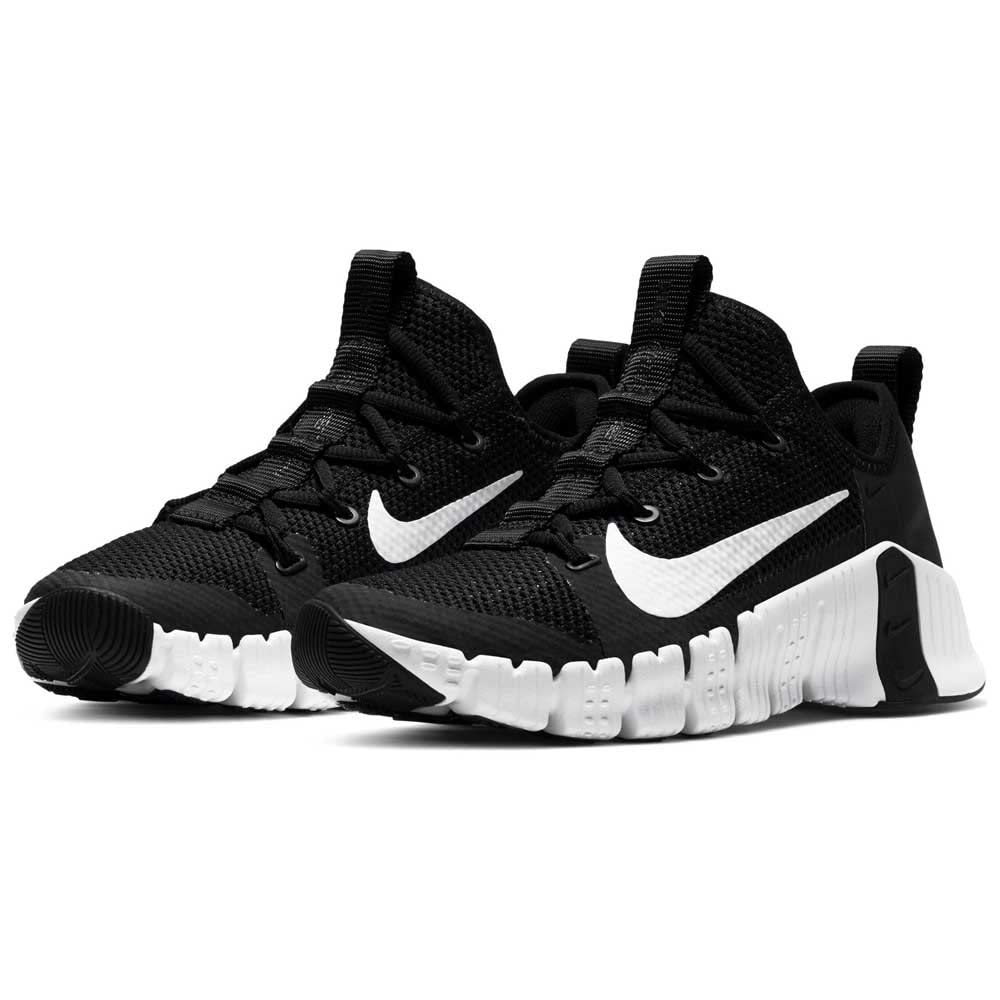 Nike Womens Free Metcon 3 Training Shoe Cj6314-010 Size 5.5 Black/White-Volt