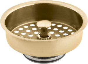 kohler k-8803-2mb duostrainer sink strainer, vibrant brushed moderne brass