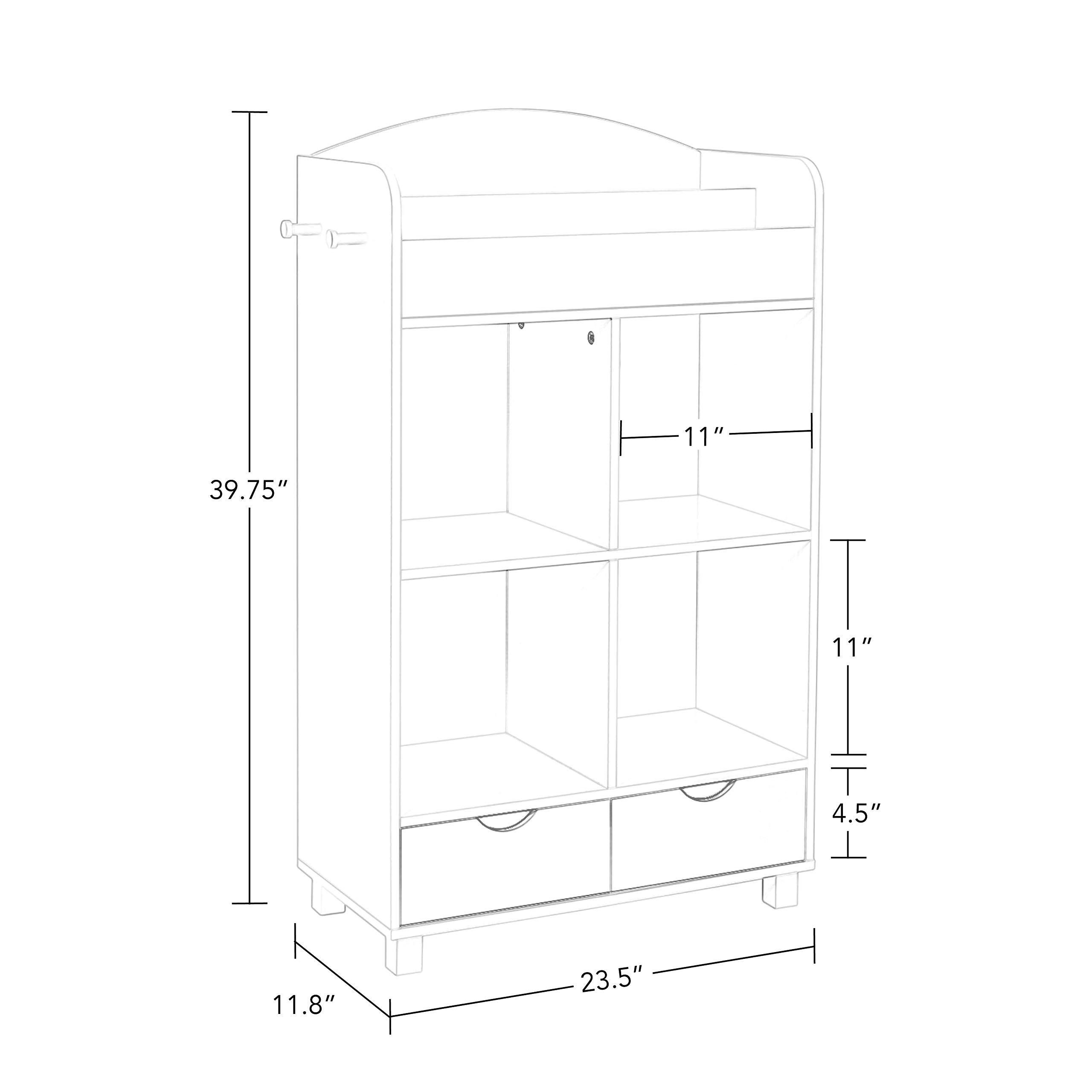 RiverRidge Home RiverRidge Storage Cabinet, White with Taupe Bins