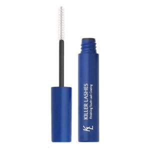 kl killer lashes clear mascara for volumizing & lengthening eyelashes | smudge free clear lash extension coating for nourishing eyelash and preventing damage, 1 fl. oz, 60 day supply