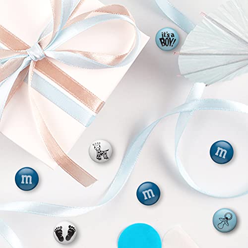 M&M'S Milk Chocolate Pre-Printed Baby Boy Candy, 2lb of Bulk for Baby Shower, Gender Reveal Ideas and New Baby Party Favors