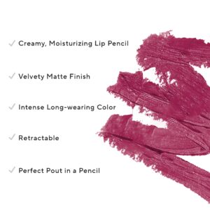 Mirabella Velvet Lip Crayon Lipstick and Lip Liner Pencil, Easy-to-Use Creamy, Smudgeproof, and Long-Lasting Matte Lipstick Liner Creates a Flawless Finish with Antioxidants Vitamin C and E, Forever