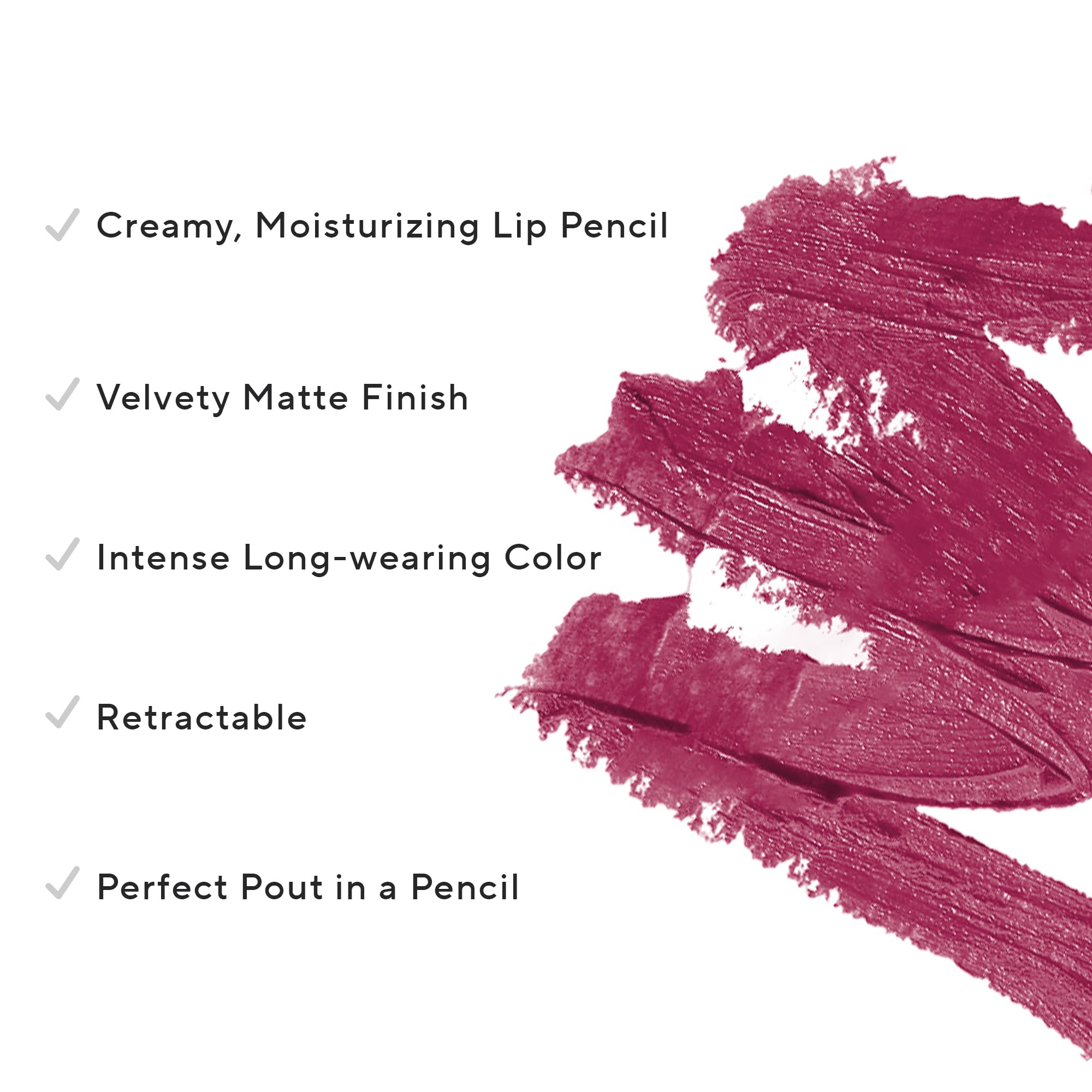 Mirabella Velvet Lip Crayon Lipstick and Lip Liner Pencil, Easy-to-Use Creamy, Smudgeproof, and Long-Lasting Matte Lipstick Liner Creates a Flawless Finish with Antioxidants Vitamin C and E, Forever