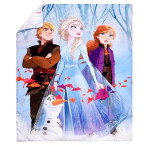 Disney Frozen II 3 Piece Toddler Bedding Set for Kids- Comforter, Fitted Sheet and Pillowcase