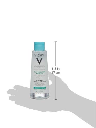 Vichy Pureté Thermale Mineral Micellar Cleansing Water, Makeup Remover & Facial Cleanser with Salicylic Acid for Combination to Oily Skin , 6.76 Fl. Oz