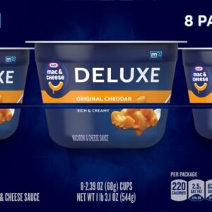 Kraft Deluxe Original Macaroni & Cheese Easy Microwavable Dinner (8 ct Box, 2.39 oz Cups)