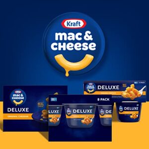 Kraft Deluxe Original Macaroni & Cheese Easy Microwavable Dinner (8 ct Box, 2.39 oz Cups)