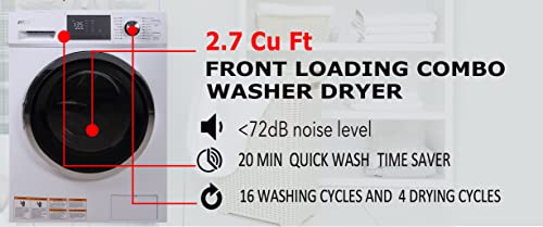 RCA RWD270 Washer and Dryer Combo 2.7 cu ft - White