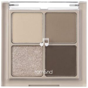 romand better than eyes 6 colors | basics eyeshadow palette,velvety texture, long-lasting makeup, galaxy pearl glitter, mlbb, mebb| 6g/0.21oz no.m02 dry buckwheat flower