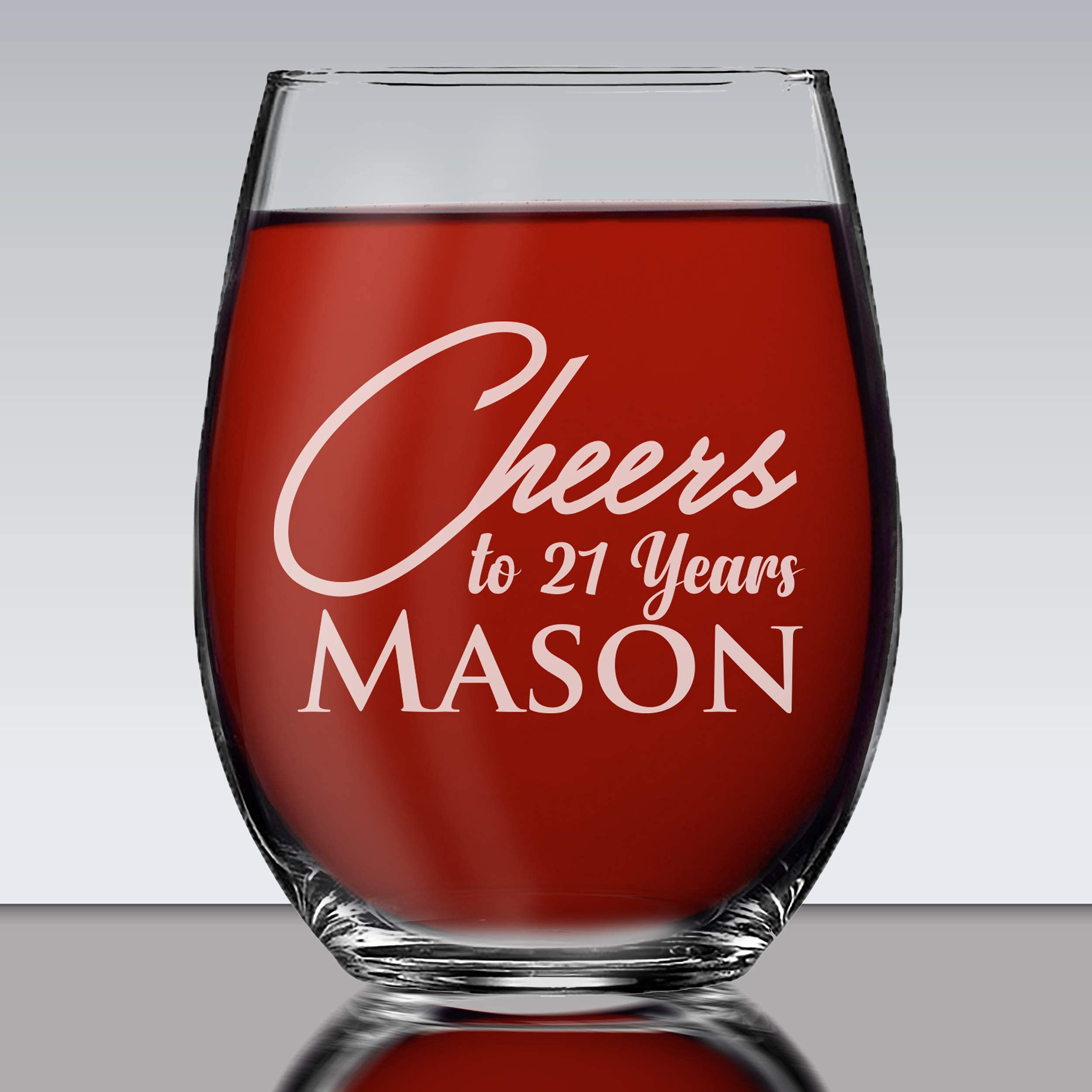 My Personal Memories, Custom Etched Happy 30th 40th 50th 60th Birthday Champagne Flute, Wine, Stemless, Pilsner Beer, Shot Glass (15 oz Stemless Wine Glass)