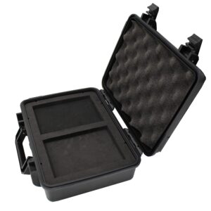 MOOCY 10" Small Hard Case with Foam Insert, 10.8 x 8.6 x 3.7 Inch - Watertight Padded Case Protect Pistol, Microphone, and Camera Equipment