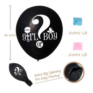 Gender Reveal Party Supplies - (200 Pieces) 36 Inch Reveal Balloon, Boy or Girl Banner, Mommy To Be Sash, Baby Shower Decorations, Foil Balloons and Boy Or Girl Balloons, Team Girl & Boy Stickers