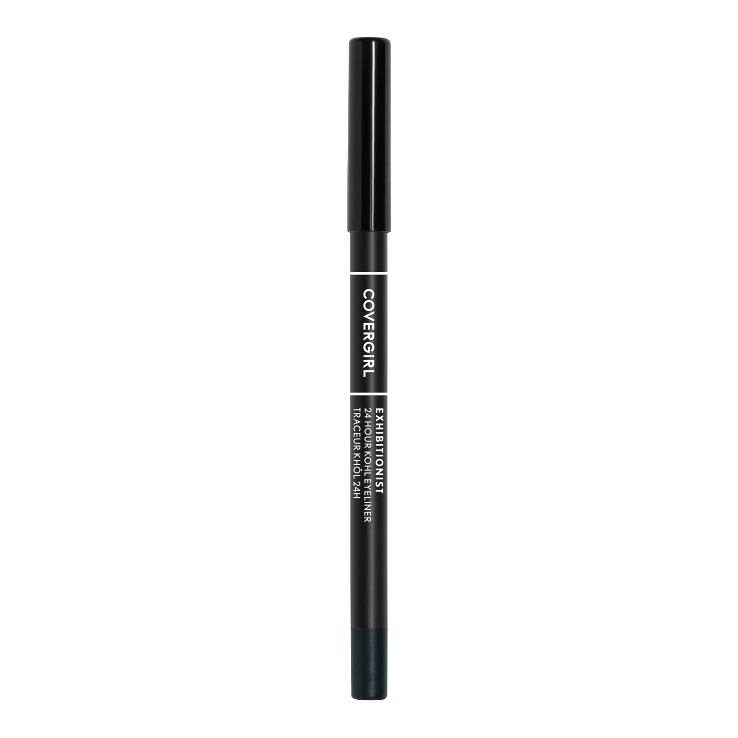 COVERGIRL Exhibitionist 24-Hour Kohl Eyeliner, Black, Gel Eyeliner, 0.04 Fl Oz,Black Eyeliner, Long Lasting Eyeliner, Gel Eyeliner Pencil, Glides On, Waterproof Eyeliner