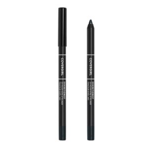 COVERGIRL Exhibitionist 24-Hour Kohl Eyeliner, Black, Gel Eyeliner, 0.04 Fl Oz,Black Eyeliner, Long Lasting Eyeliner, Gel Eyeliner Pencil, Glides On, Waterproof Eyeliner