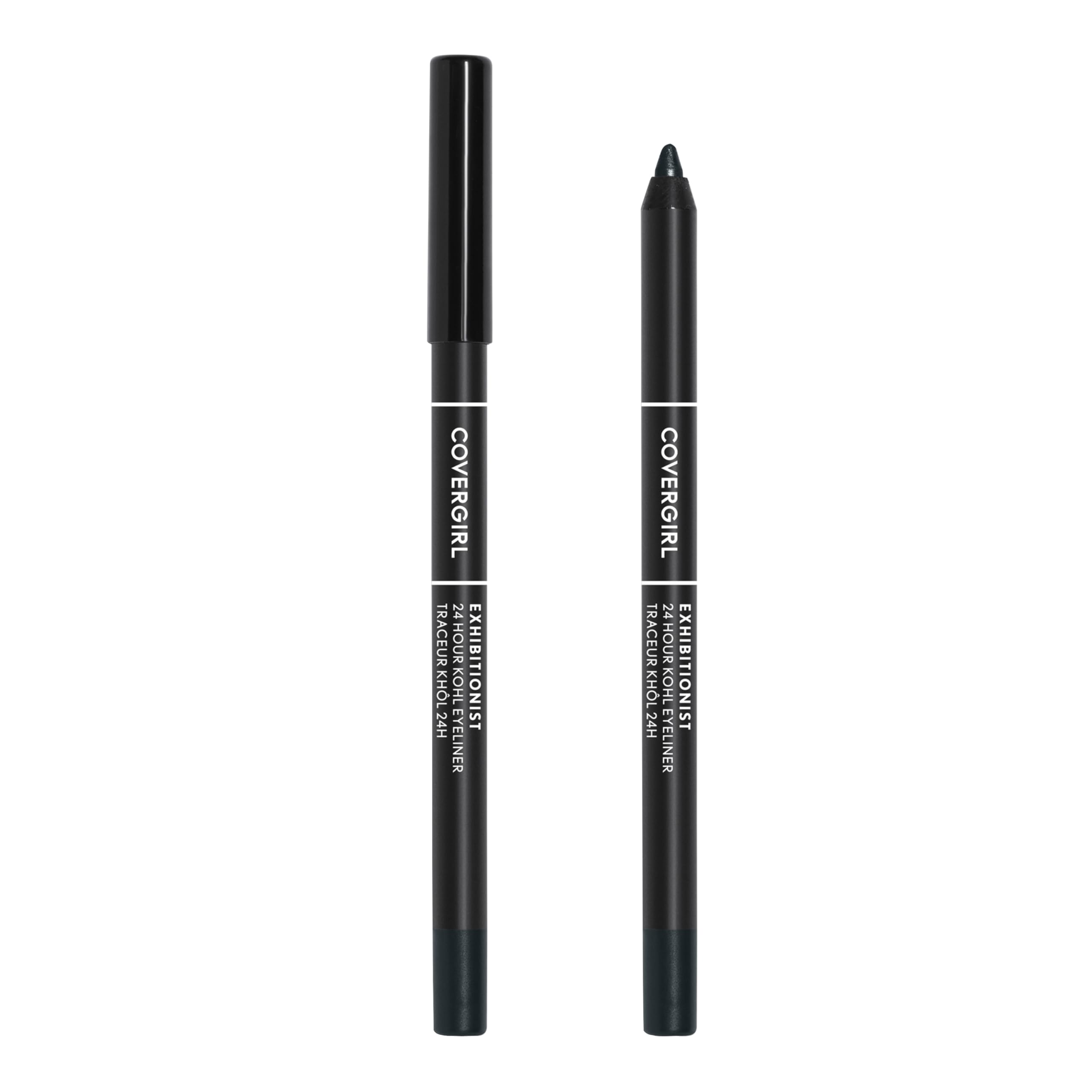 COVERGIRL Exhibitionist 24-Hour Kohl Eyeliner, Black, Gel Eyeliner, 0.04 Fl Oz,Black Eyeliner, Long Lasting Eyeliner, Gel Eyeliner Pencil, Glides On, Waterproof Eyeliner