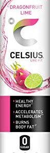 CELSIUS On-the-Go Powder Stick, Combo Pack of Dragonfruit Lime and Cranberry Lemon, 28 Piece Assortment