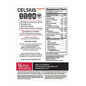 CELSIUS On-the-Go Powder Stick, Combo Pack of Dragonfruit Lime and Cranberry Lemon, 28 Piece Assortment