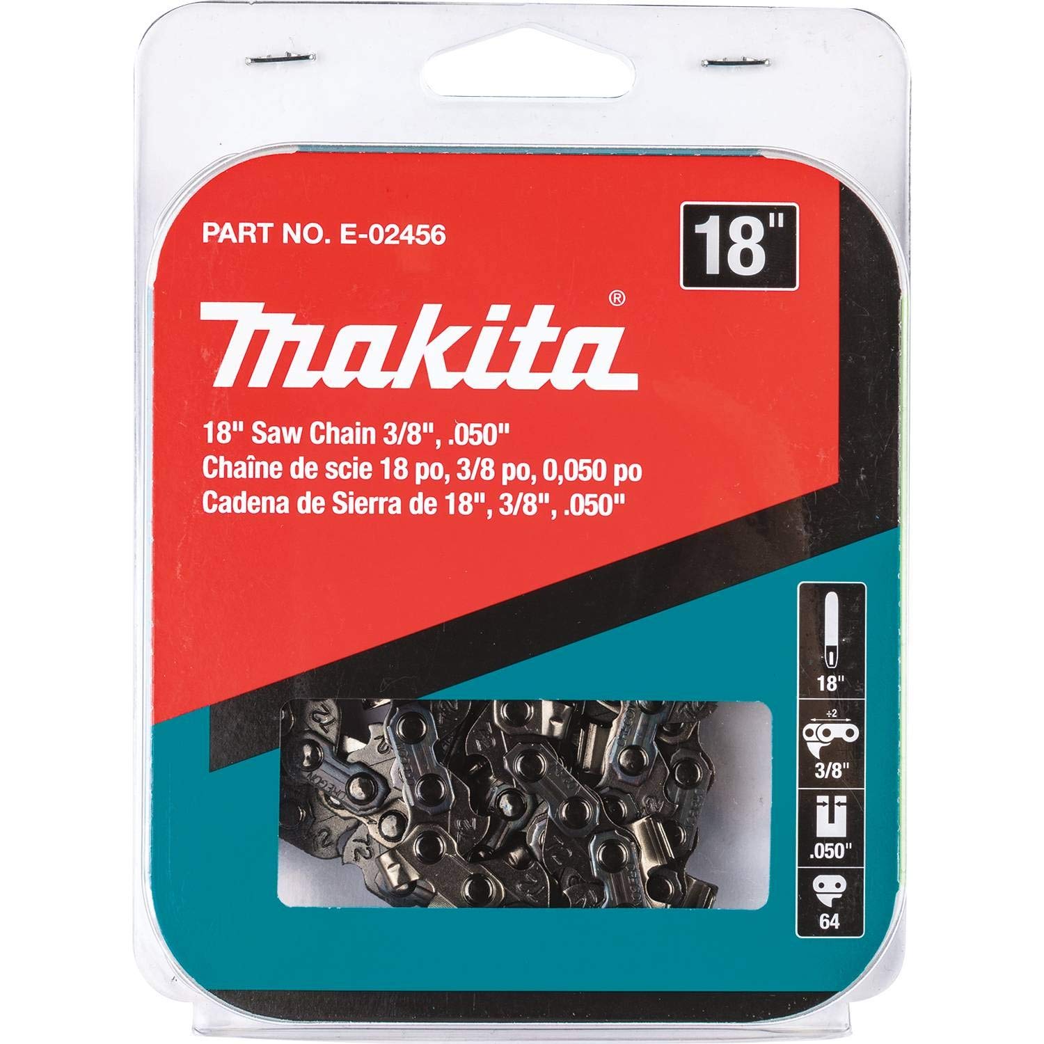 Makita E-02456 18" Saw Chain, 3/8", 050"